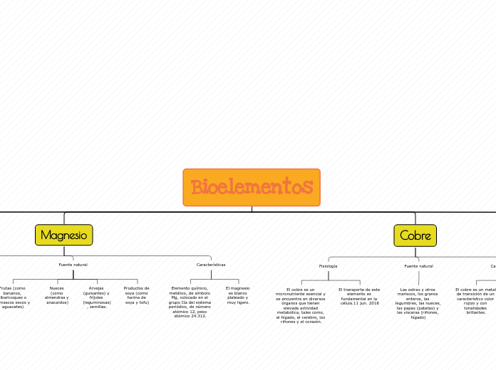 Bioelementos - Mind Map
